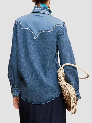 ALEMAIS Jesse Patchwork Denim Shirt