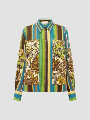 ALEMAIS Charlie Linen Printed Shirt - Multi