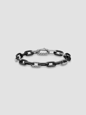 David Yurman Dy Madison Chain Bracelet In Titanium - Silver