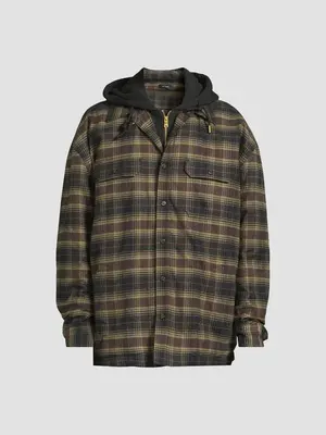 WILLY CHAVARRIA Ganadero Plaid Hooded Overshirt