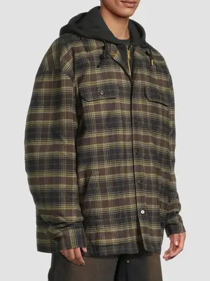 WILLY CHAVARRIA Ganadero Plaid Hooded Overshirt