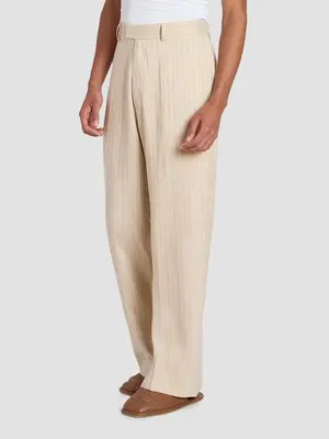 Amiri Striped Linen-blend Tailored Pants