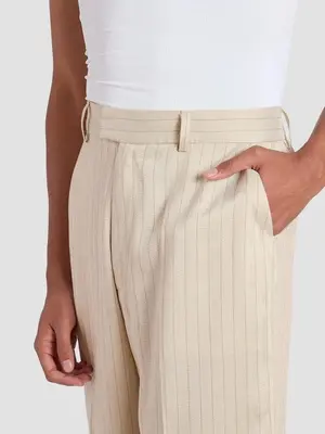 Amiri Striped Linen-blend Tailored Pants