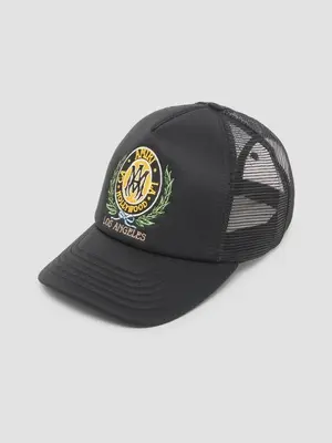 Amiri Ma Crest Trucker Hat - Black