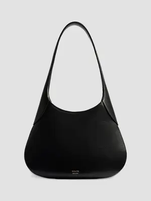 Khaite Joan Small Leather Hobo Bag - Black