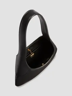 Khaite Joan Small Leather Hobo Bag - Black