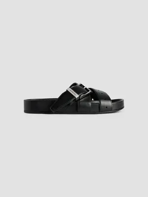Balenciaga Belt Mules - Black