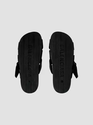 Balenciaga Belt Mules - Black