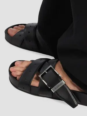 Balenciaga Belt Mules - Black