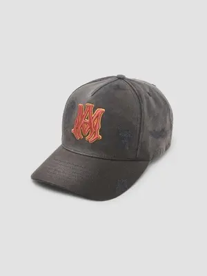 Amiri Ma Distressed Baseball Cap - Black