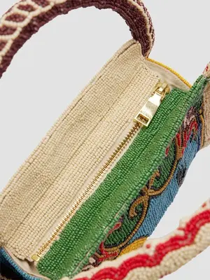 ALEMAIS Ace Beaded Barrel Top Handle Bag