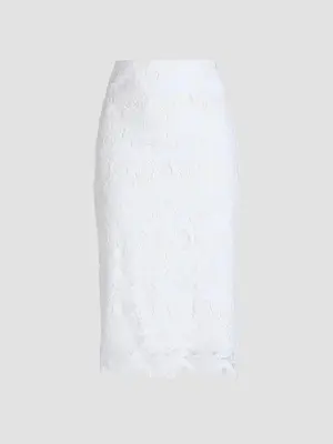 Chiara Boni La Petite Robe Ufide Lace Midi-skirt - White