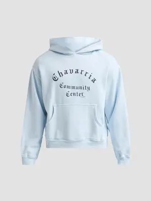WILLY CHAVARRIA Chavarria Community Center Cotton Hoodie - Uniform Blue