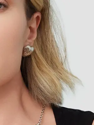 ORADINA Love Language Stud Earrings In Sterling