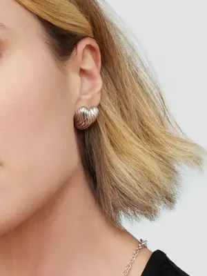 ORADINA Love Language Stud Earrings In Sterling