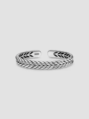David Yurman Chevron Flex Bracelet In Sterling 10mm