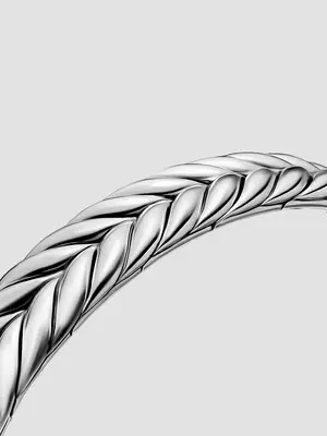 David Yurman Chevron Flex Bracelet In Sterling 10mm