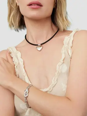 ORADINA Lover Cord Pendant Necklace In Sterling