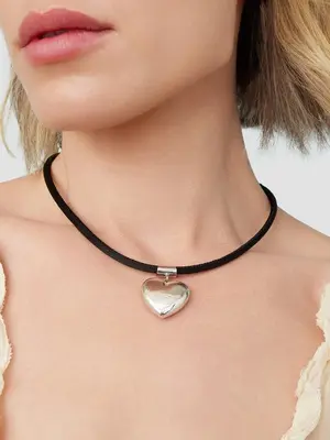 ORADINA Lover Cord Pendant Necklace In Sterling