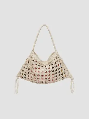 ALEMAIS Woven Maxi Leather Tote Bag
