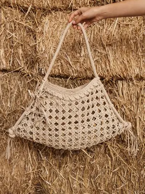 ALEMAIS Woven Maxi Leather Tote Bag