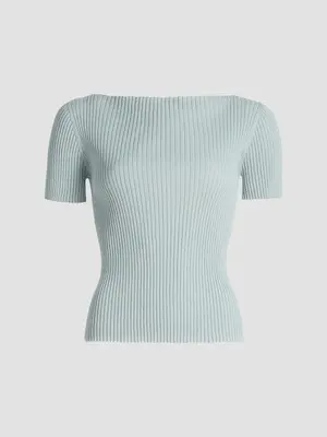 LESET Blake Rib-knit T-shirt - Mirage