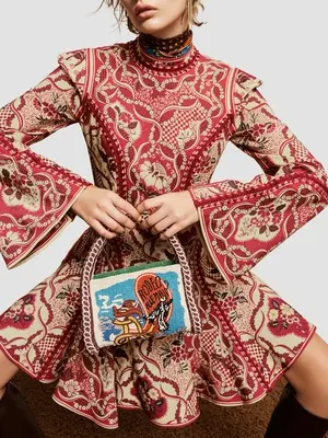 ALEMAIS Kenny Floral A-line Mini Dress