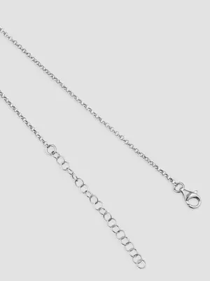 ORADINA Cufflink Pendant Necklace In Sterling