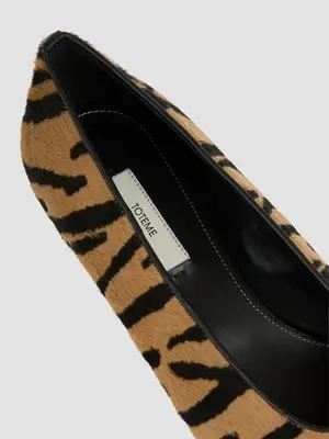 TOTEME Sharp 35mm -print Calf Hair Kitten-heel Pumps