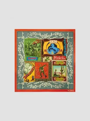 ALEMAIS Ace Printed Silk Scarf - Multi