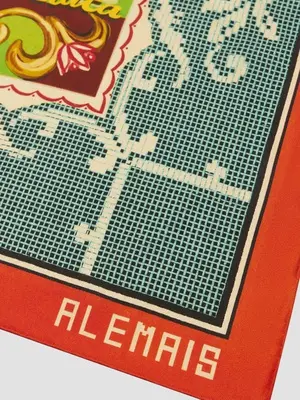 ALEMAIS Ace Printed Silk Scarf