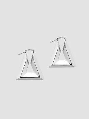 ORADINA Peak Hoop Earrings In Sterling - Silver