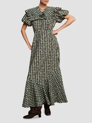 ALEMAIS Outrider Checked Cotton Seersucker Dress