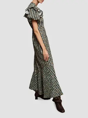 ALEMAIS Outrider Checked Cotton Seersucker Dress