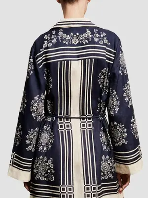 ALEMAIS Banderra Linen Mini Shirtdress