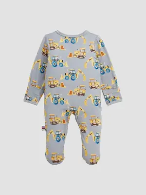 MAGNETIC ME Baby's Doze Off Tractor-print Footie