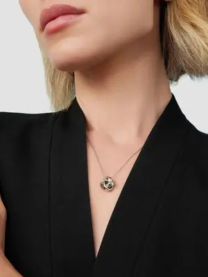 ORADINA Eternal Knot Pendant Necklace In Sterling