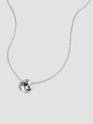 ORADINA Eternal Knot Pendant Necklace In Sterling