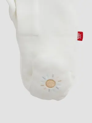 MAGNETIC ME Baby's Embroidered Cotton-blend Velour Footie