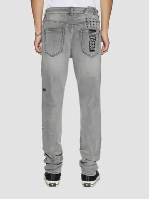 Ksubi Chitch Graphic Cotton Tapered-leg Jeans