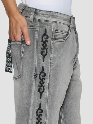 Ksubi Chitch Graphic Cotton Tapered-leg Jeans