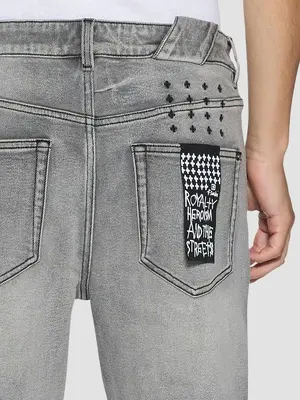 Ksubi Chitch Graphic Cotton Tapered-leg Jeans