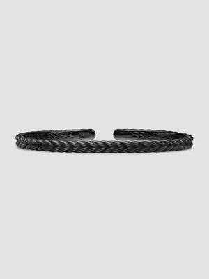 David Yurman Chevron Flex Bracelet In Titanium, 5.2mm - Black