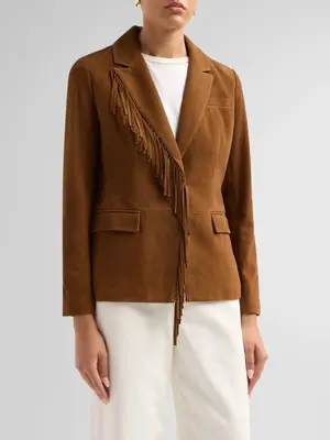 Elie Tahari Adeline Suede Jacket