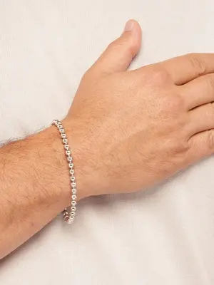 ORADINA Baller Bead Bracelet In Sterling