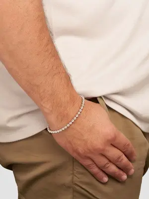 ORADINA Baller Bead Bracelet In Sterling