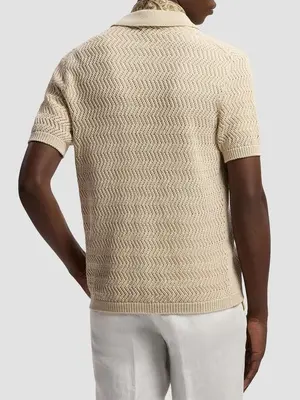Ralph Lauren Purple Label Textured Cotton Short-sleeve Cardigan