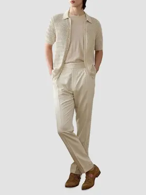 Ralph Lauren Purple Label Textured Cotton Short-sleeve Cardigan