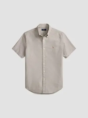 Polo Ralph Lauren Short-sleeve Oxford Shirt - Nutmeg Brown