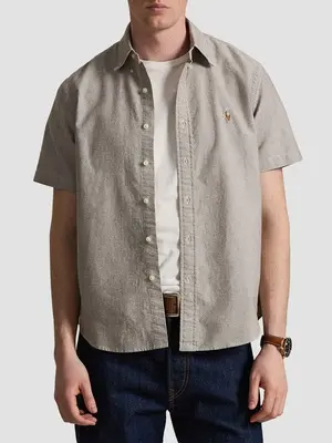 Polo Ralph Lauren Short-sleeve Oxford Shirt - Nutmeg Brown